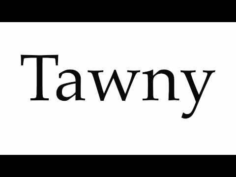 How to Pronounce Tawny