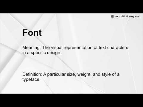 Font Meaning