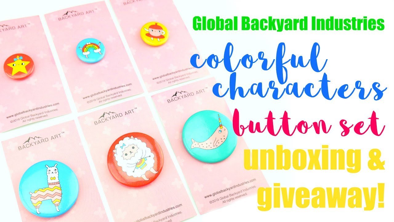 Colorful Characters Button Set: Unboxing & Giveaway!