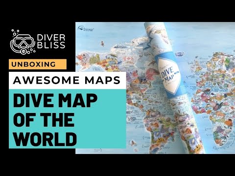 Awesome Maps Dive Map UNBOXING! Map of the Best Dive Sites in The World Sneak Peek