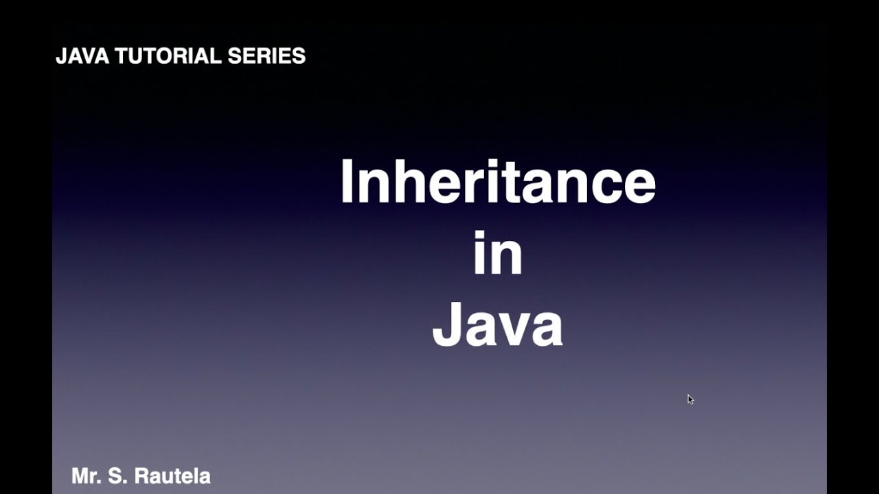 Inheritance in Java programming