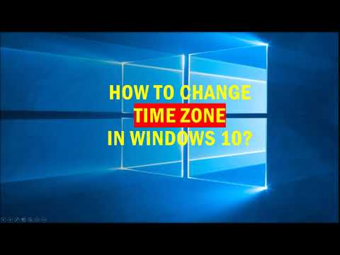 Change time zone in windows 10.