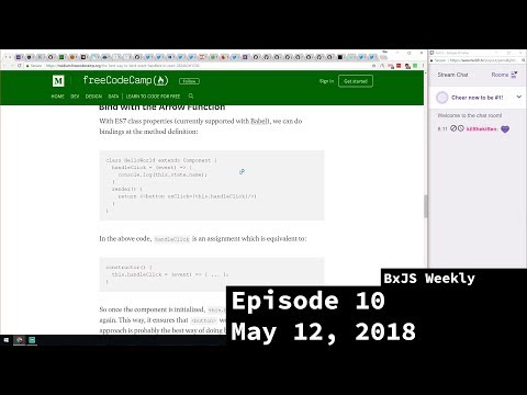 BxJS Weekly Ep. 10 - May 12th, 2018