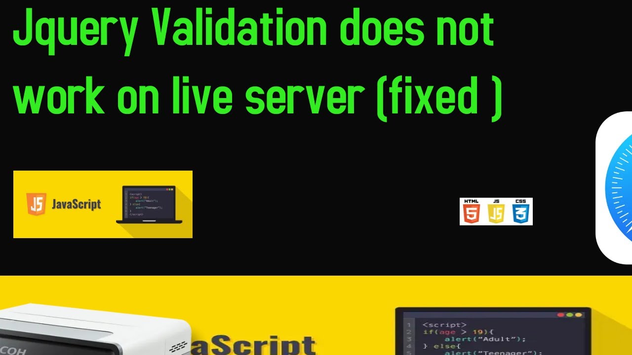 Jquery Validation does not work on live server (fixed )