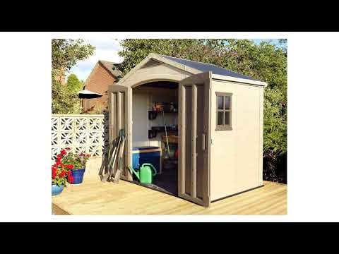 Keter Factor Large 8 x 6 ft. Resin Outdoor Backyard Garden Storage Shed