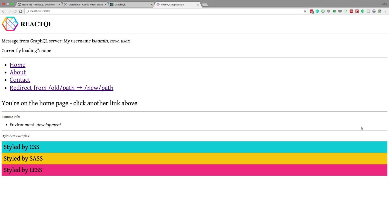 Mutations in React GraphQL Starter Kit