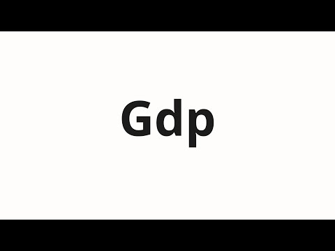 How to pronounce Gdp