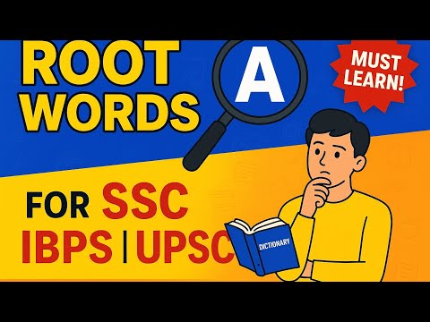 A to Z series starting with A | root words English vocabulary | English grammar | for SSC | IBPS