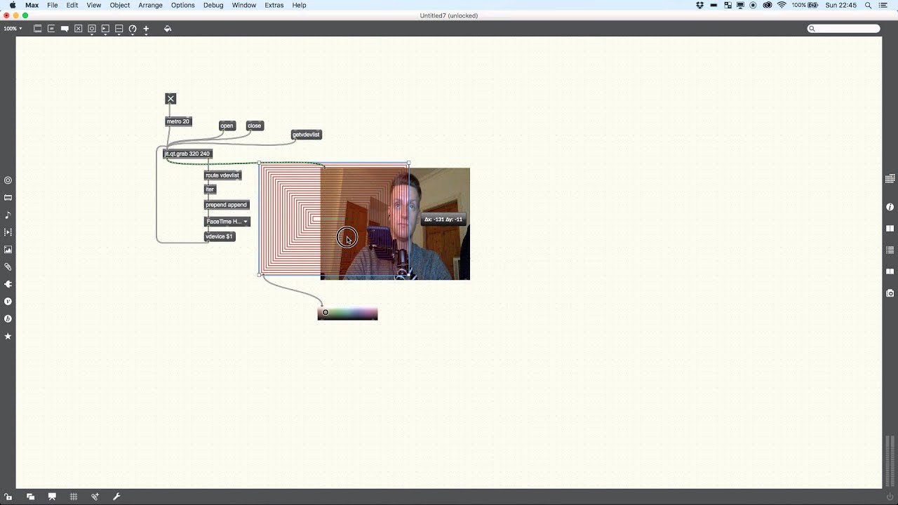 MAX MSP 7 BASICS: MY FIRST COLOUR TRACKER