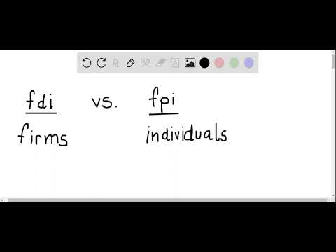 Describe the difference between foreign direct investment and foreign portfolio investment Who is