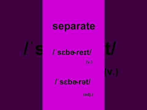 How to pronounce "separate" in American English #americanpronounce #learntopronouncecorrectly