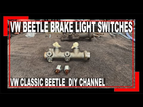VW BEETLE BRAKE LIGHT SWITCHES ON MASTER CYLINDER - HOW TO INSTALL - BRAKE LIGHT- #sladesbeetle