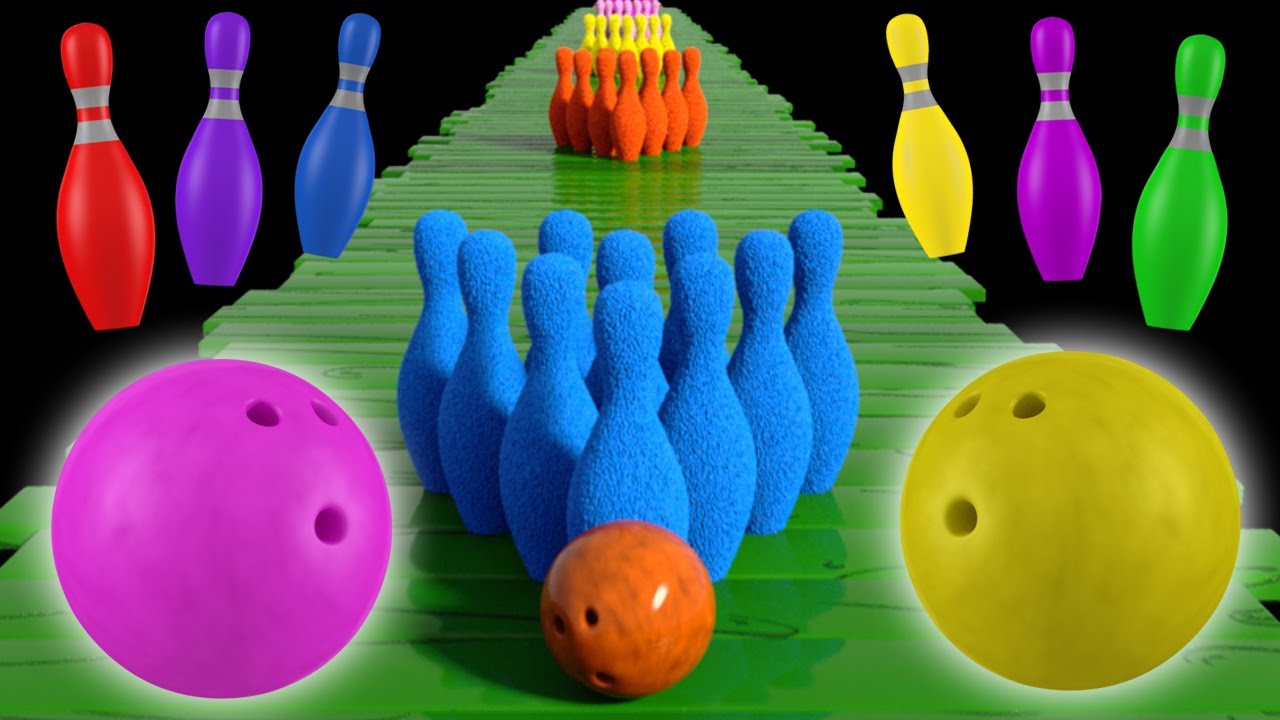 Bouncing Bowling Ball: Kinetic Sand Smashes Alphabet Shapes for Kids! Binkie TV