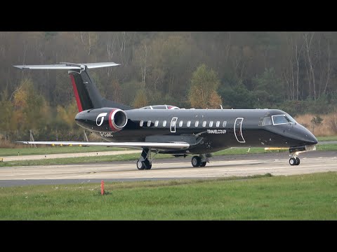 (TOWER) "Is there a problem?" Flight crew SLOW to respond. Takeoff clearance. Farnborough 4 Nov 2024