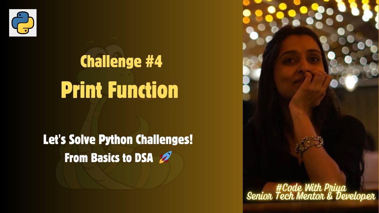 🚀  Video 4 | Python Print Function Challenge | HackerRank Solution Explained! 🖥️