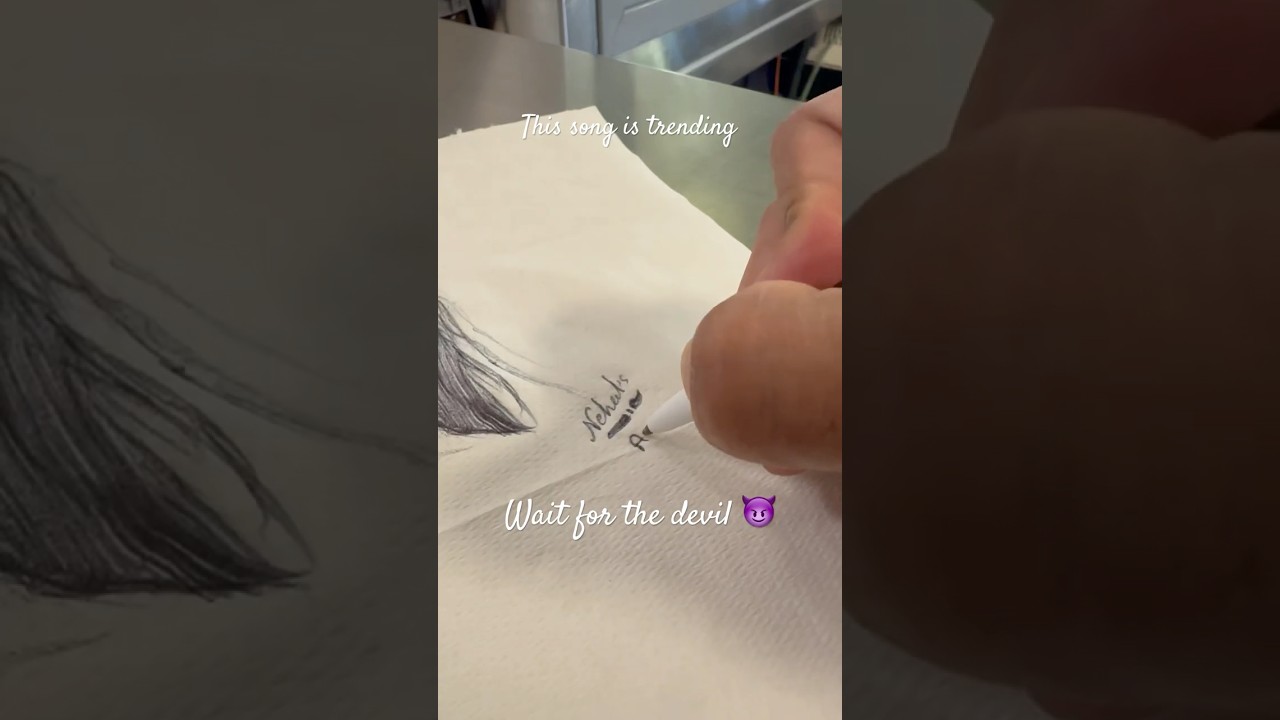 My devil has beautiful face #devil #beautiful #sketch #trendingsong