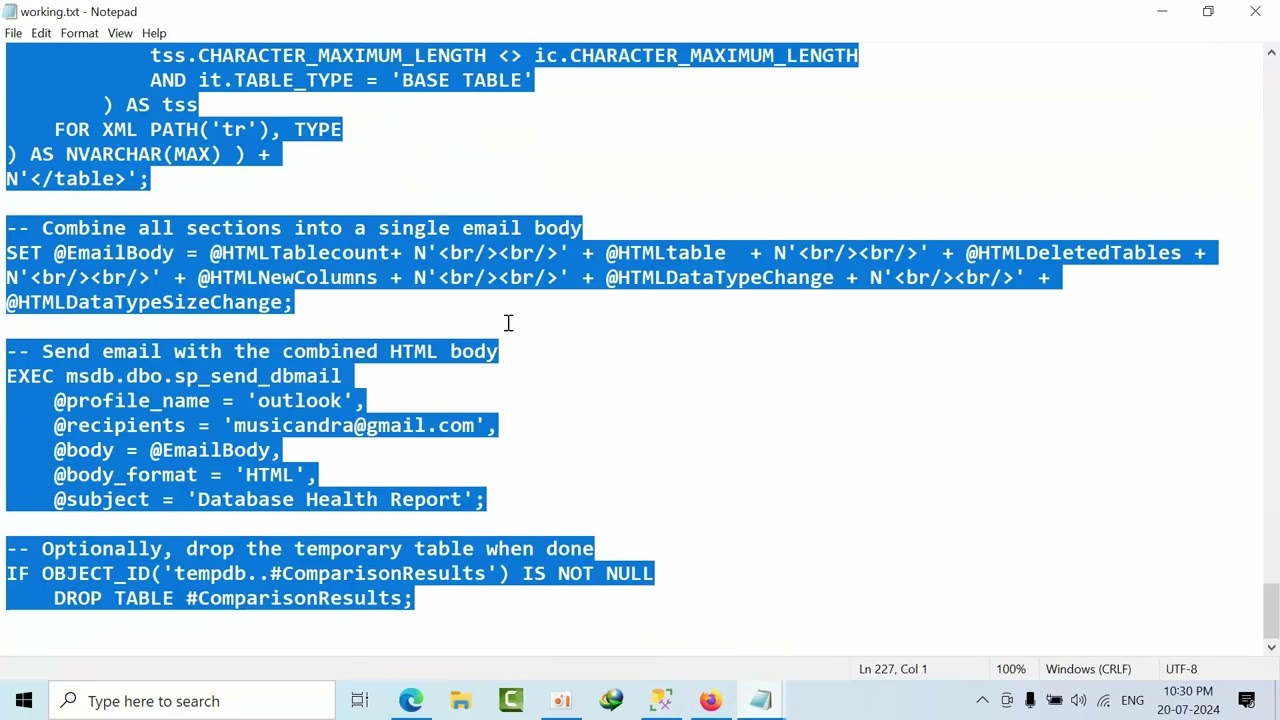 Automating DDL Change Detection and Reporting in MS SQL Server | Monitor and Report DDL Changes