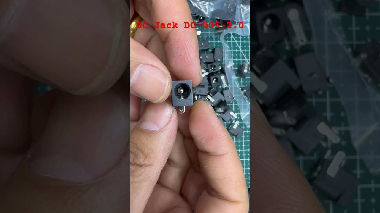 DC Jack DC-005,2.0mm central pin,regular connect for power connections #electronics #pcb