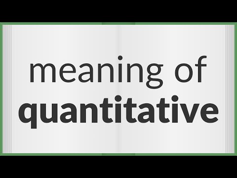 Quantitative | meaning of Quantitative