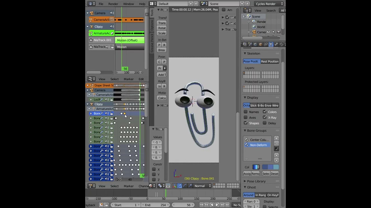 📎 Clippy sees things... (animation) - Finished Projects - Blender ...