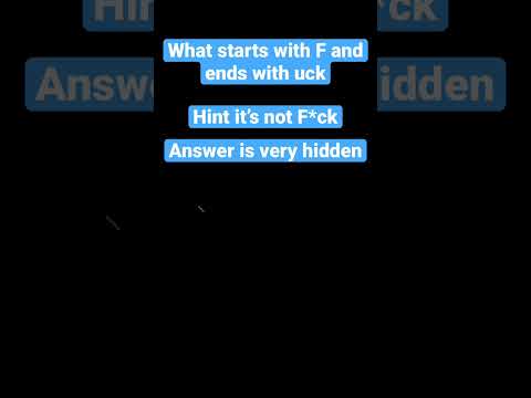 What Starts with F and ends uck #foryoupage 
