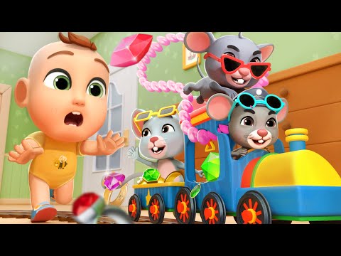Baby Chases Three Blind Mice | Lalafun Nursery Rhymes & Kids Songs