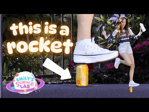 Emily's Science Lab - Soda Can Rocket - Physics Experiment | Safe ...