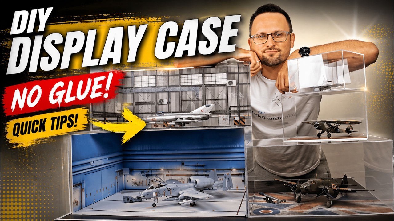 DIY Display Case Cover without glue. Quick Tips by ModelFun