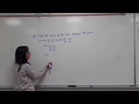 BMCC MAT51 Midterm Practice Exam Problem 33 - Find the Slope from Two Points