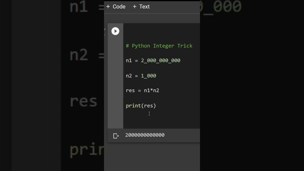 Python Integer Trick?? #Shorts #python #coding #programming