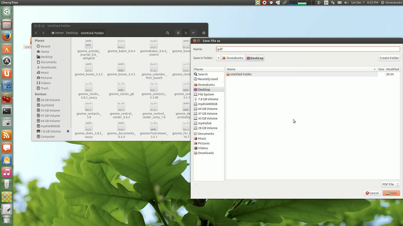Export text files as PDF with CherryTree