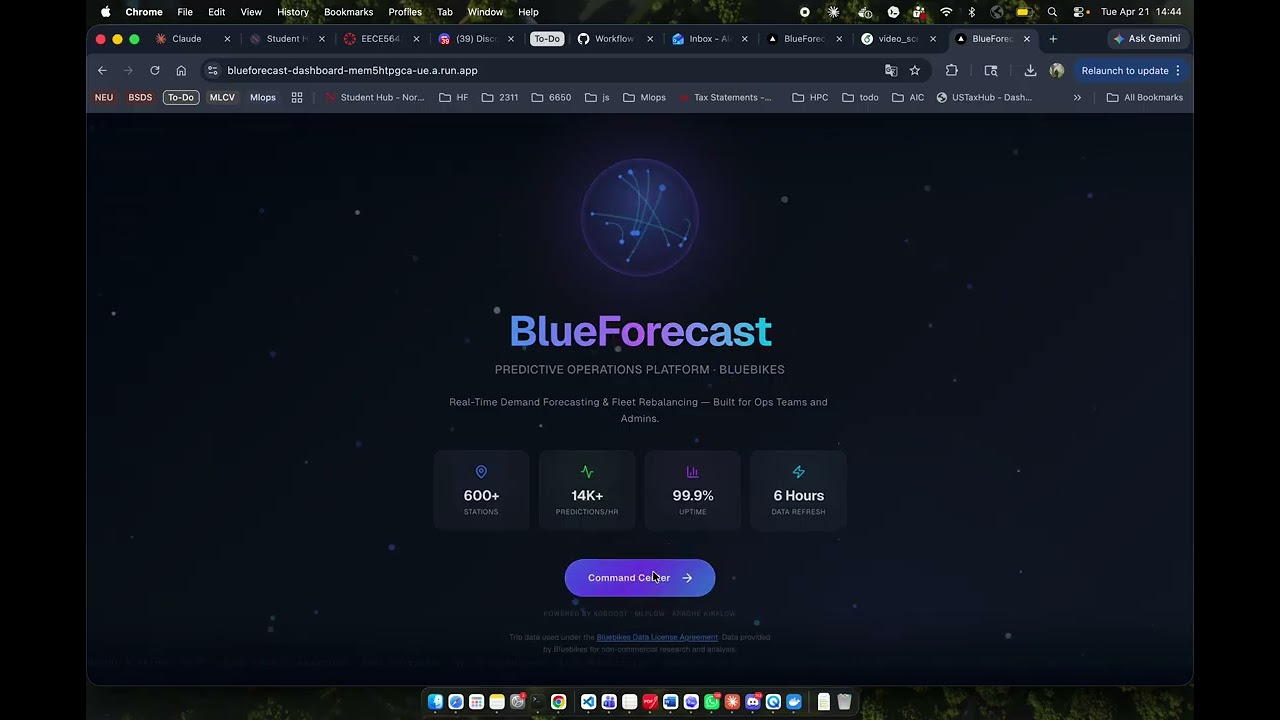 BlueForecast: Cloud + Edge Deployment Demo