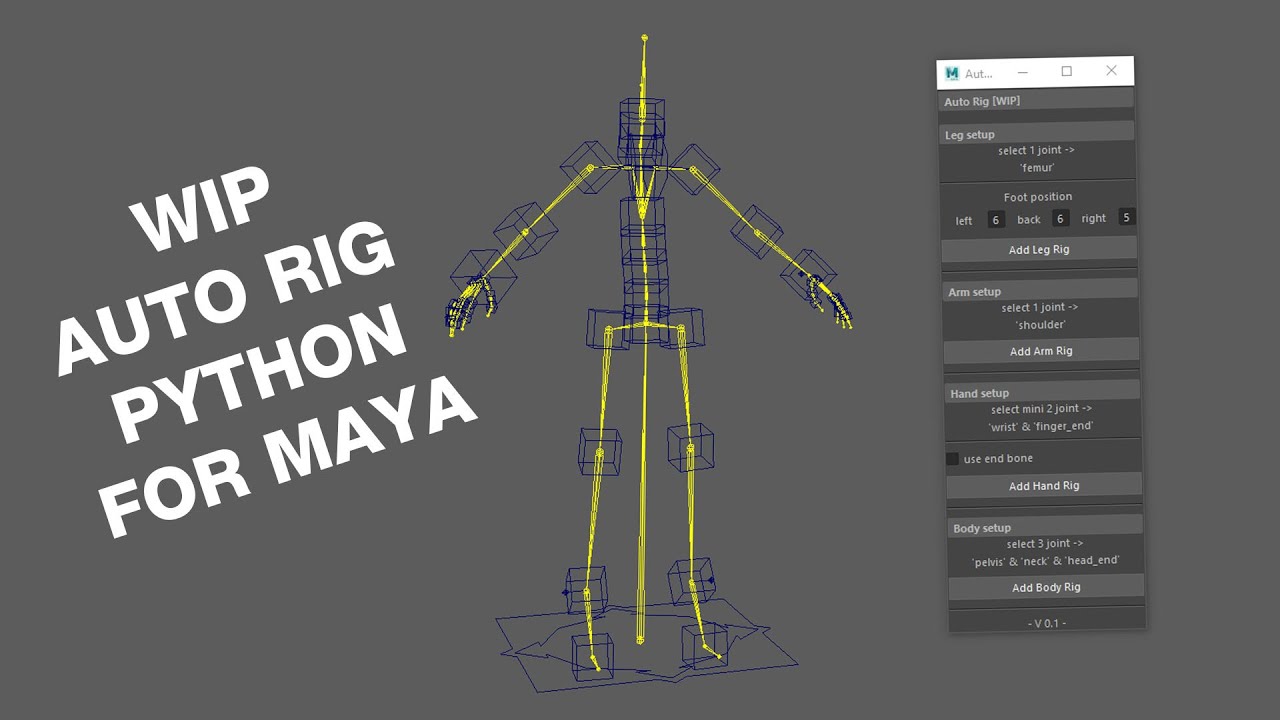 Auto Rig Python for Maya [WIP]