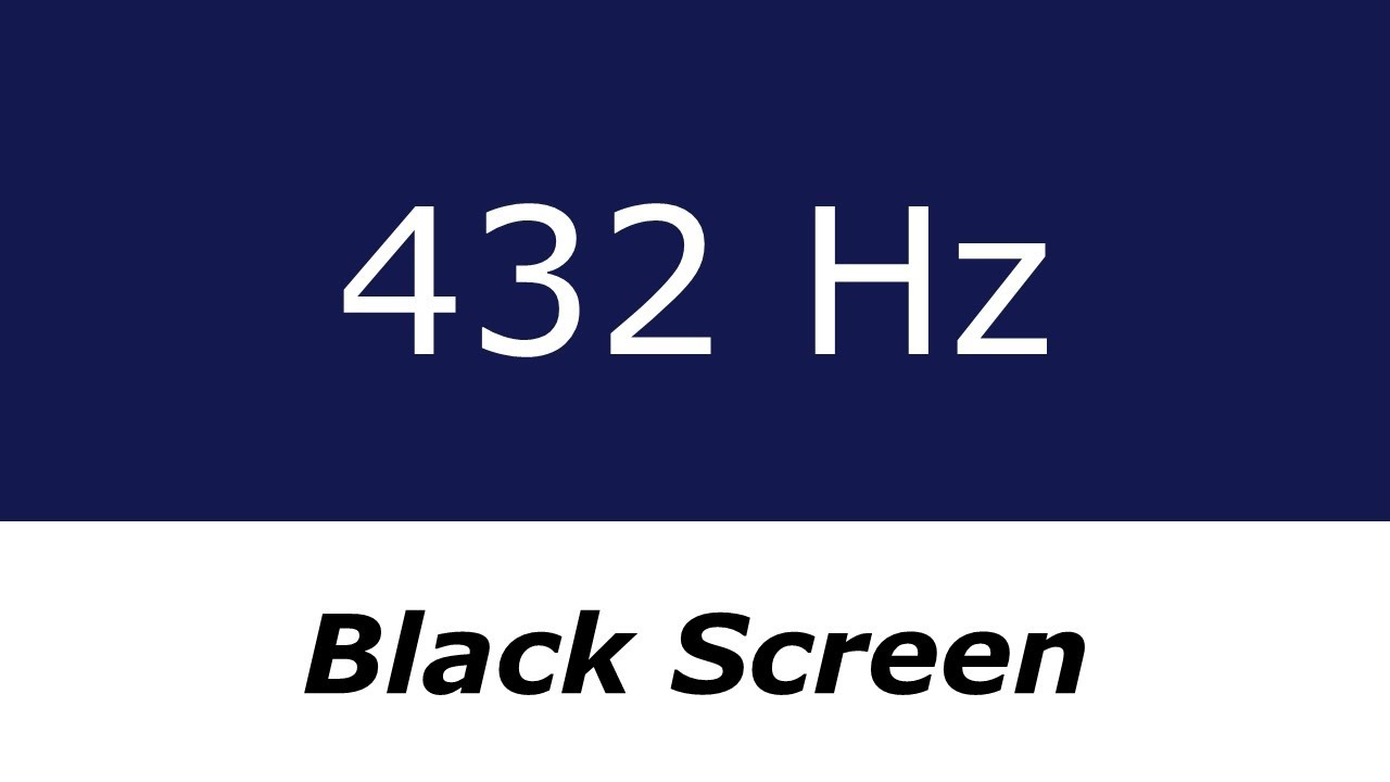 432 Hz Pure Tone - 9 Hours - Black Screen
