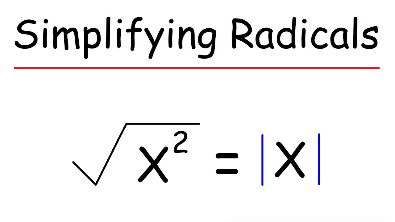 Simplifying Radicals Using the Absolute Value Symbol