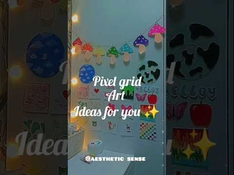 pixel grid art for you ✨🌸 #ideas #cappuccino #pixelart #grid #foryou #musttry #shorts