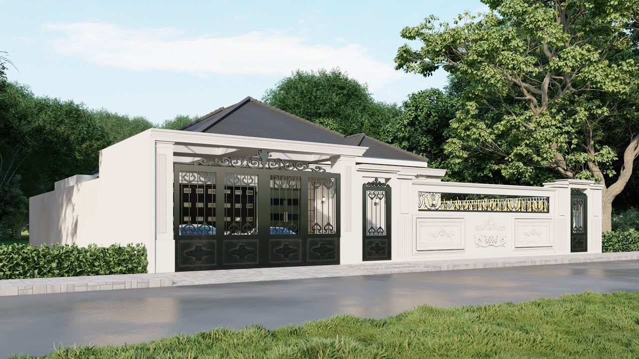 Desain Rumah Klasik Mediterania 1 Lantai