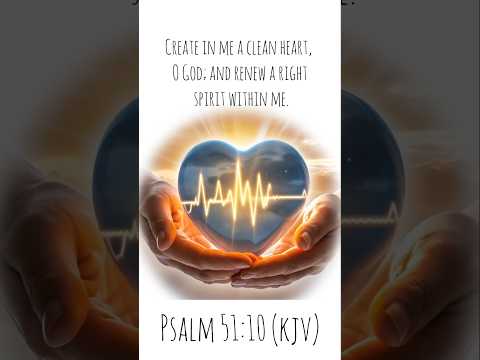 Psalms 51 : 10 kjv #shorts #bibleverse #oneverseaday #jesuschrist #heart #renewableenergy #bible