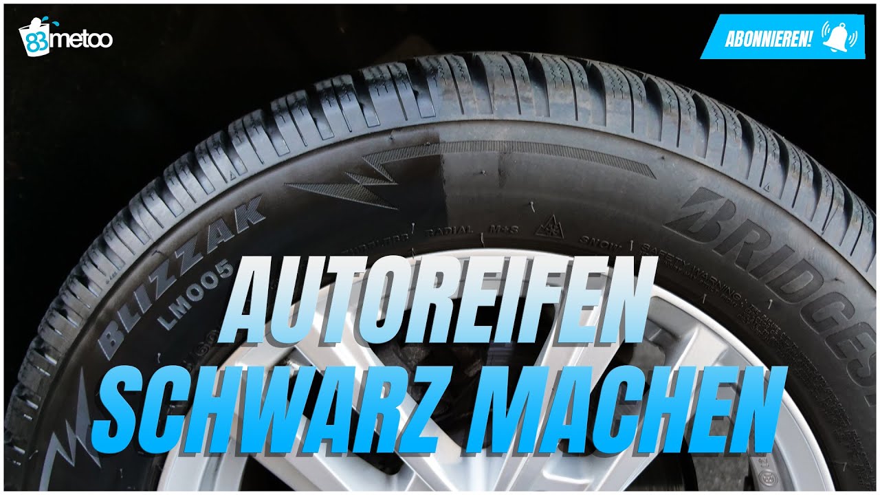 Autoreifen schwarz machen | Quixx Reifen-Farbe schwarz Test