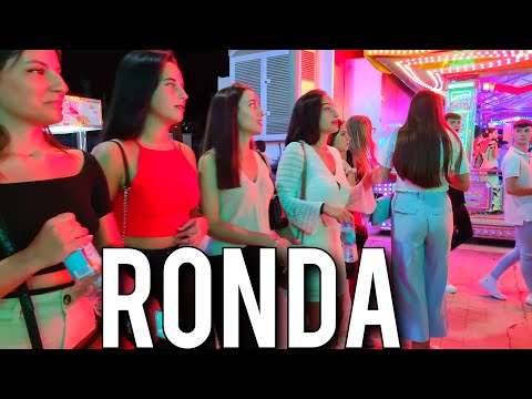 Ronda 🇪🇦 Malaga Summer Night 2022 Costa del Sol Spain Andalucia 4K