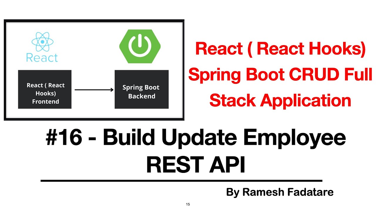React Hooks + Spring Boot CRUD Full Stack App - 16 - Build Update Employee REST API