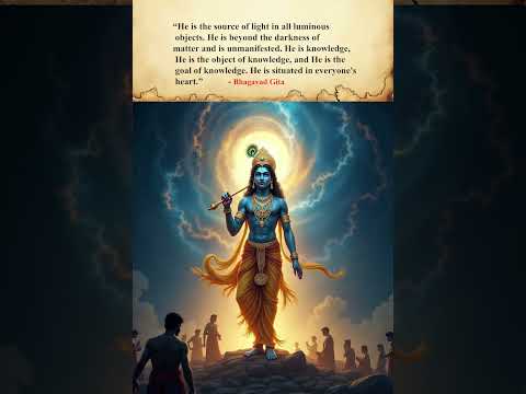 Lord Krishna: The Divine Light of Wisdom #motivation #believeinkarma #hinduscripture #motivational