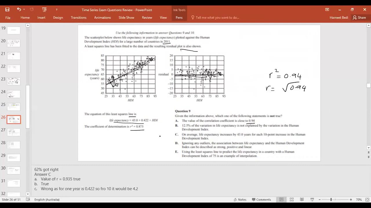 Bivariate Data Exam 1 Review