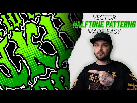 Easily make VECTOR HALFTONES In Adobe Illustrator