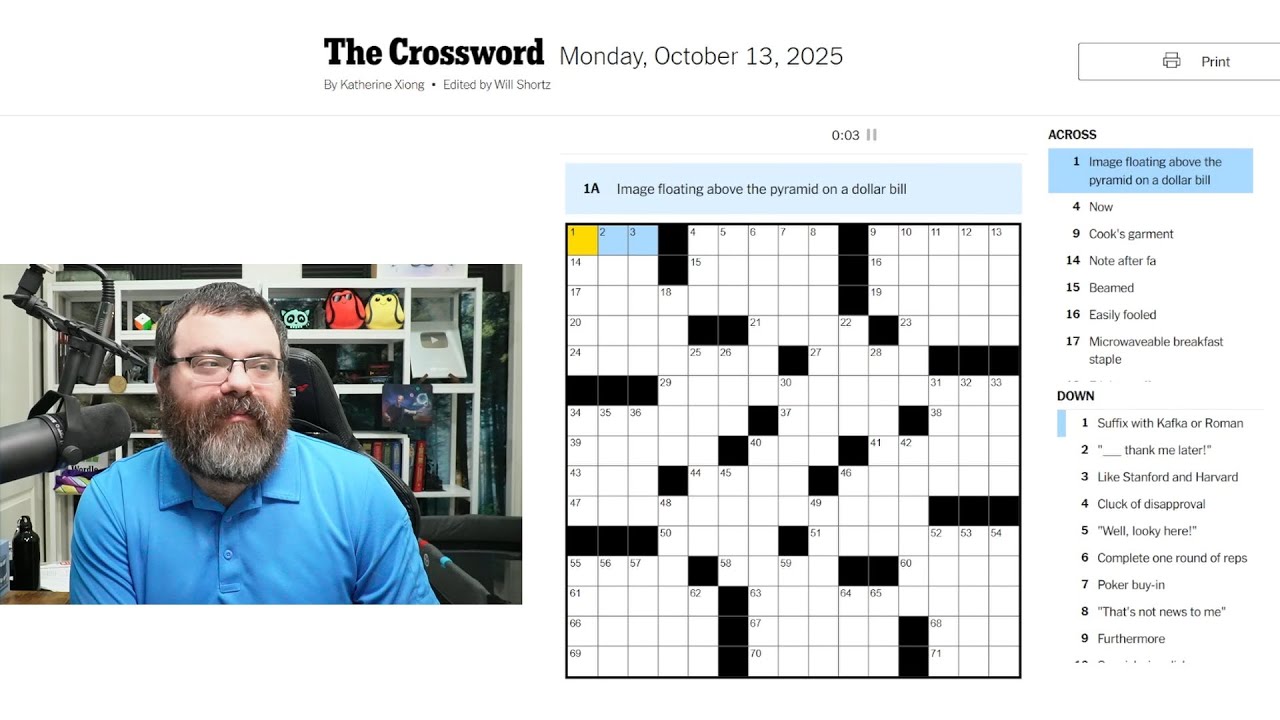 Learning Crossword Week 73 | NYT Crossword Monday Oct 13th, 2025