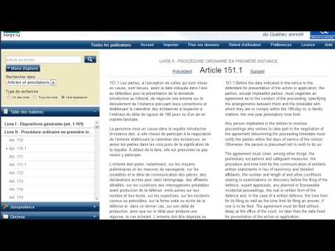 L'Alter Ego -- Code de procédure civile du Québec en ligne