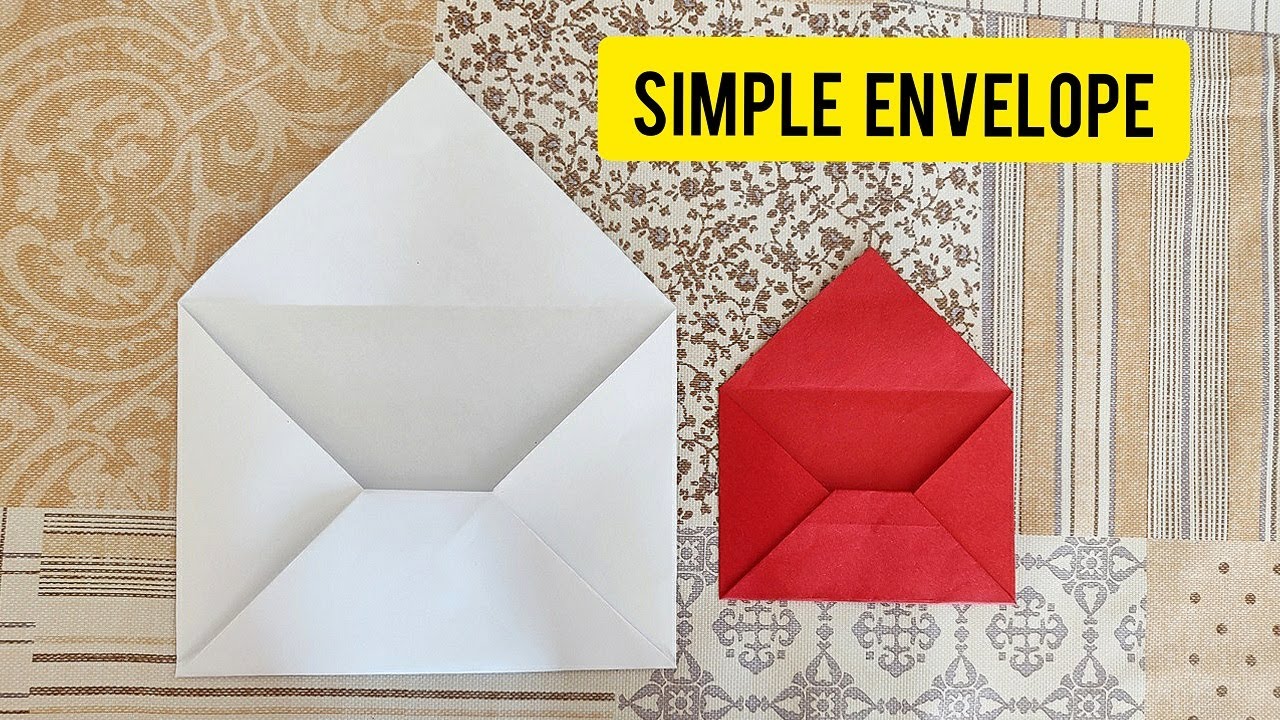 Easy Origami Envelope Tutorial / Envelope Making With Paper [NO Glue Tape and Scissors]