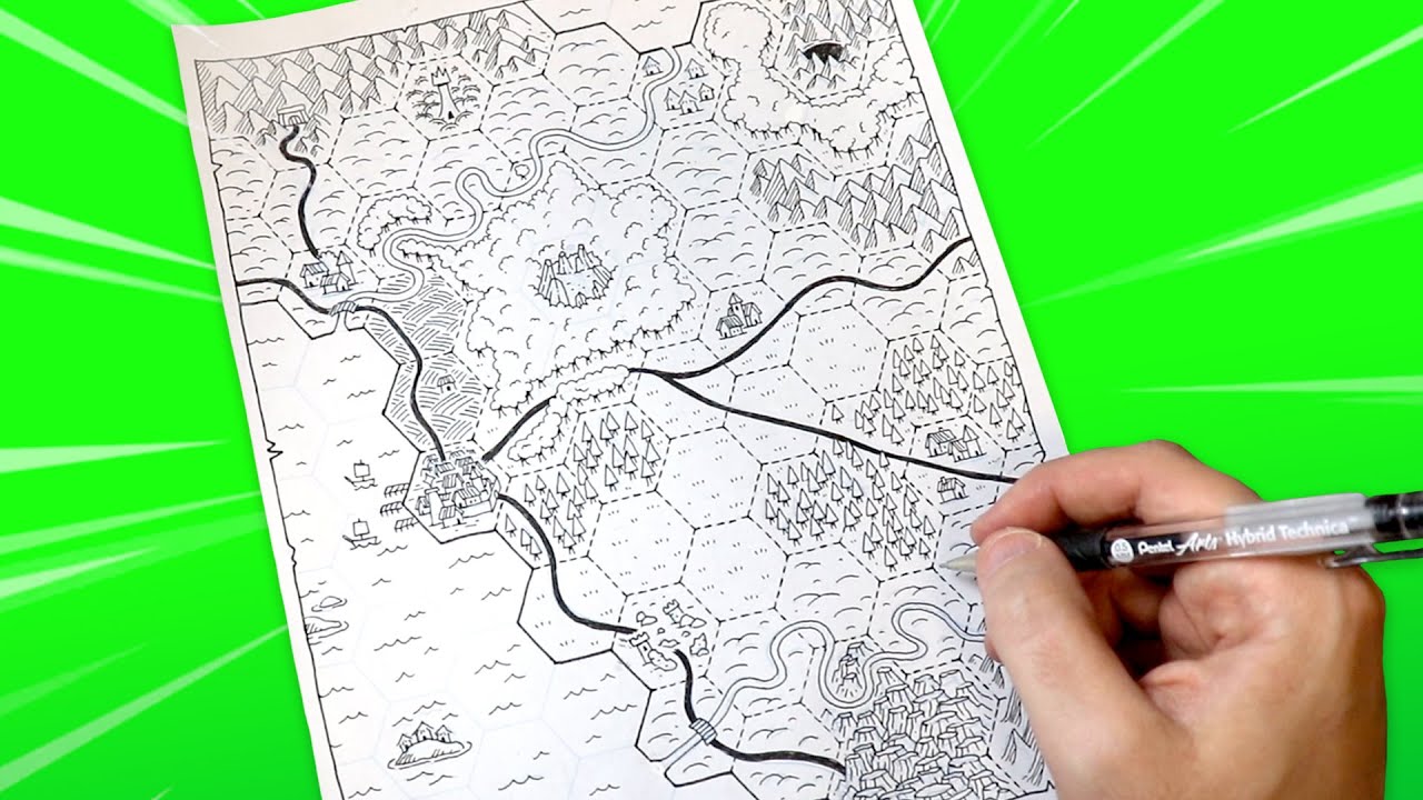 How to Design and Draw a D&D Hex Map! (Includes Free Template Download!)