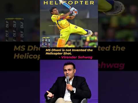 Virender Sehwag saying that Helicopter shot is not Invented by MS Dhoni #SportsTube24