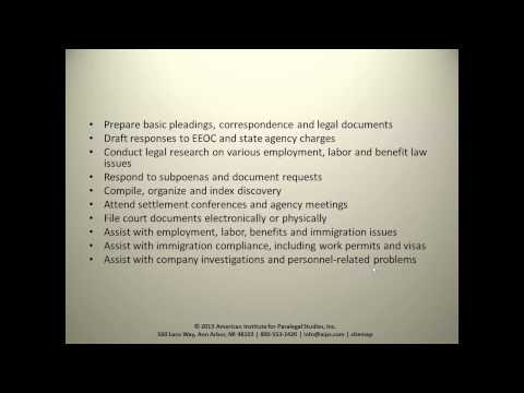 Employment Law Paralegals